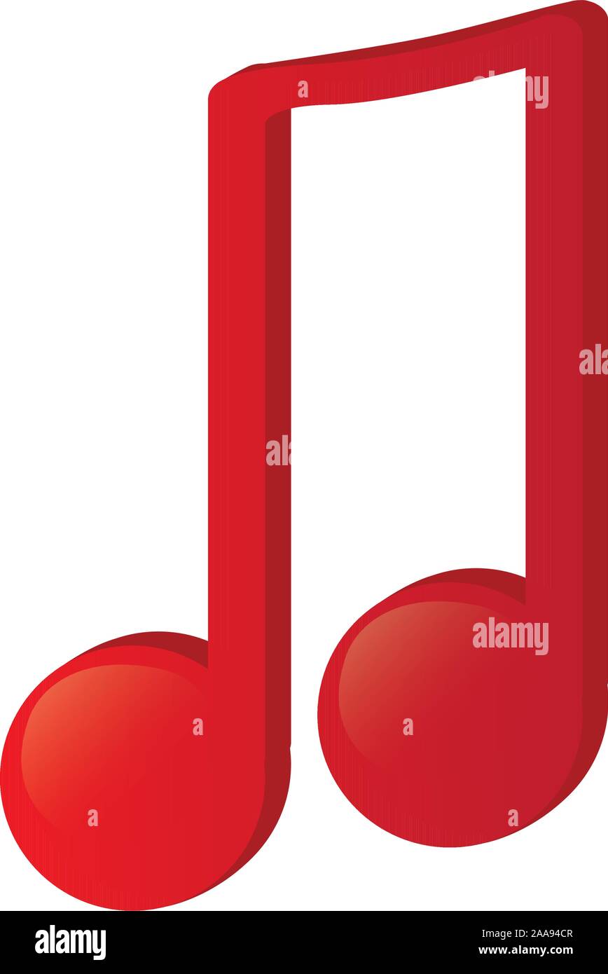 Isolated eighth musical note on a white background - Vector Stock ...