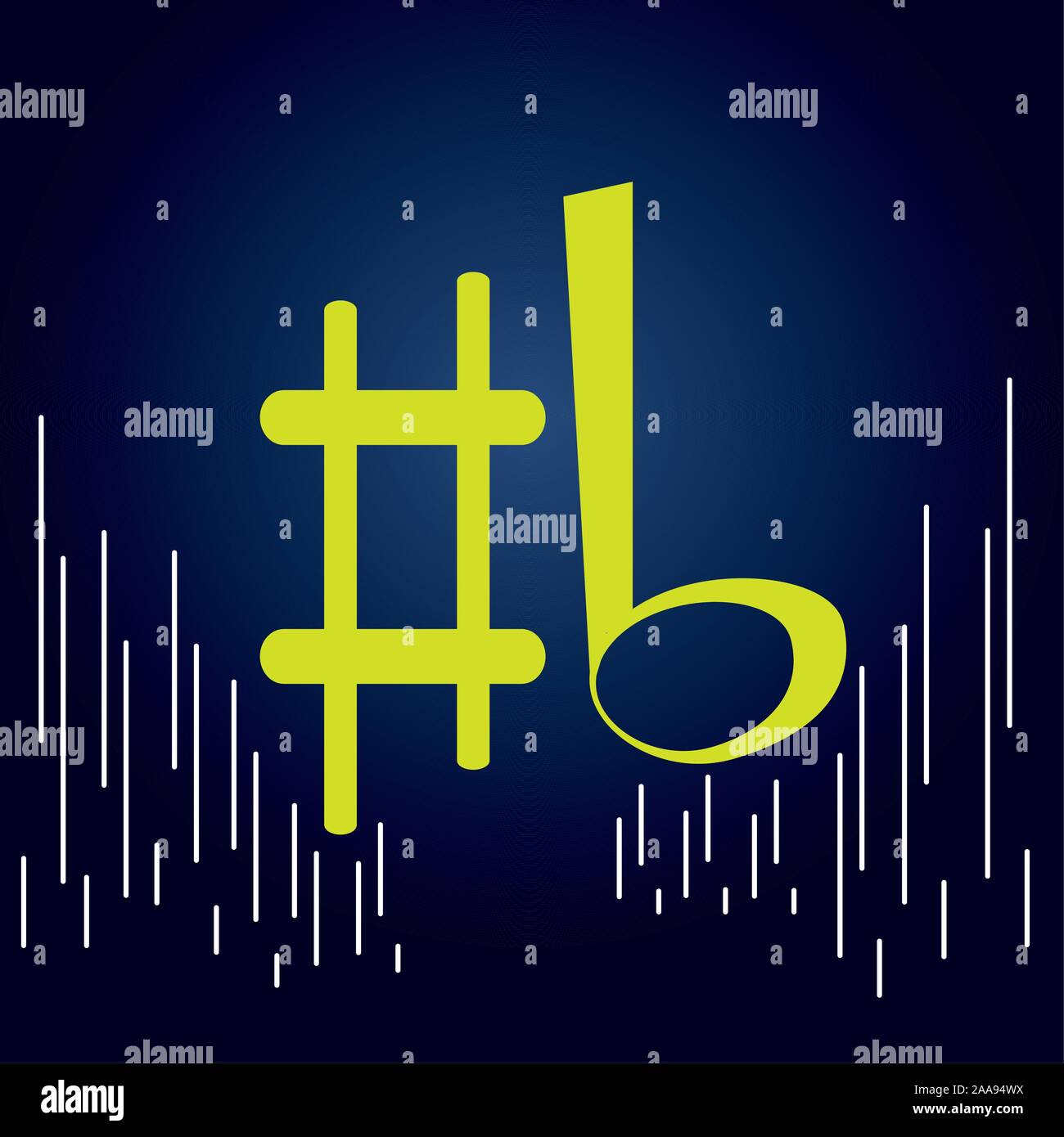 Set of musical notes on a colored background - Vector Stock Vector ...