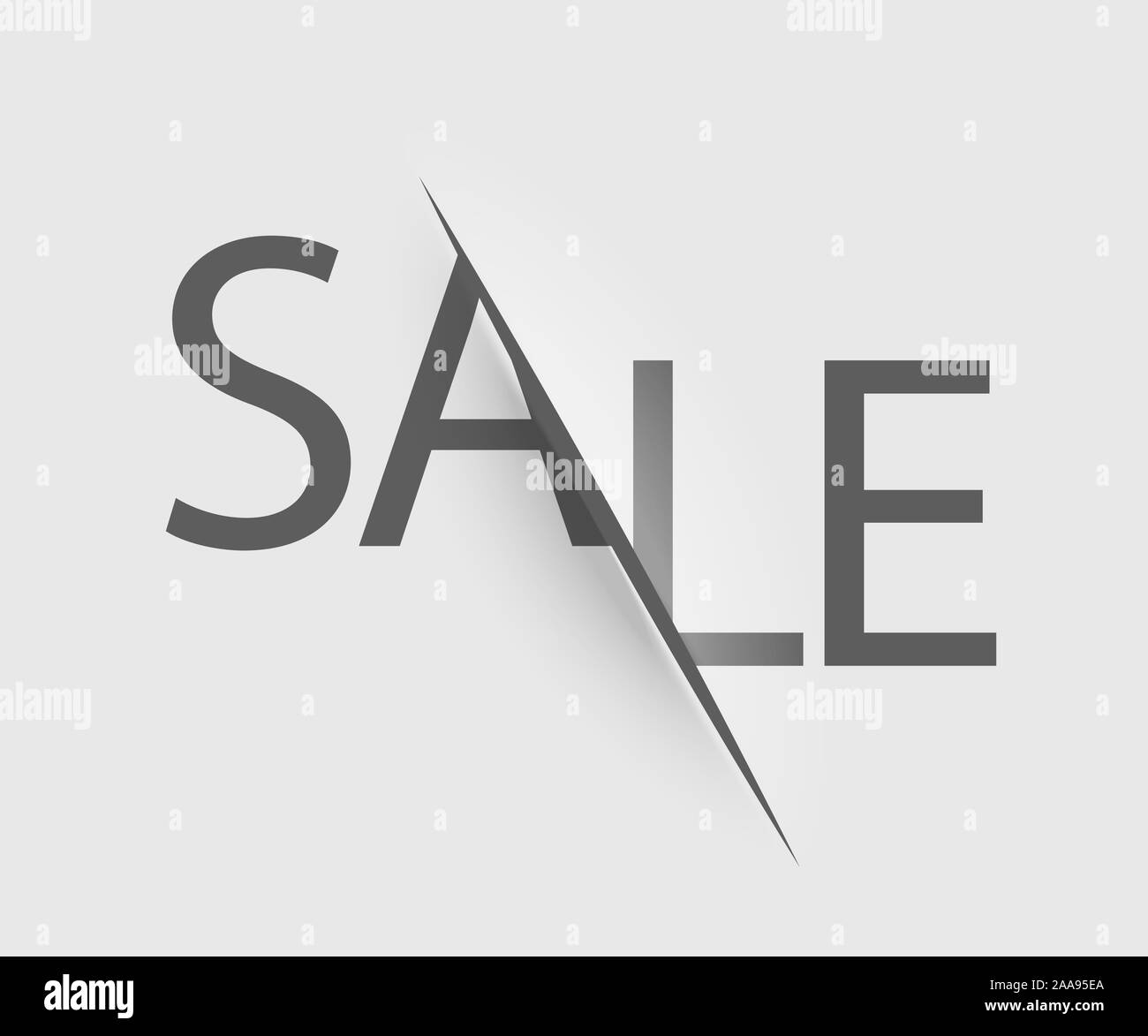 Cut paper. Realistic cut with a office knife on paper sheet. Claws ...