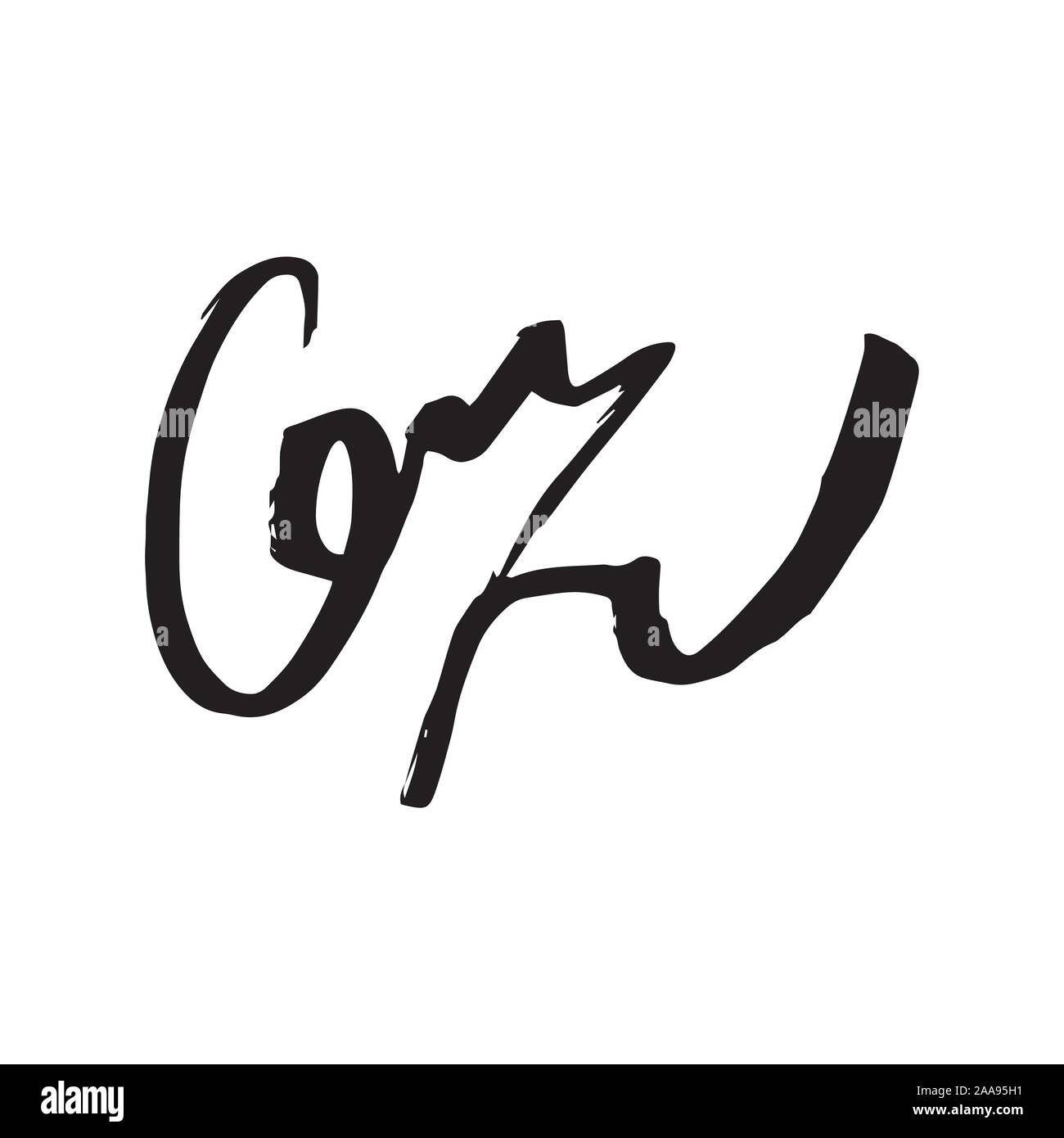 Unreadable handwriting font signature text on white background Stock ...