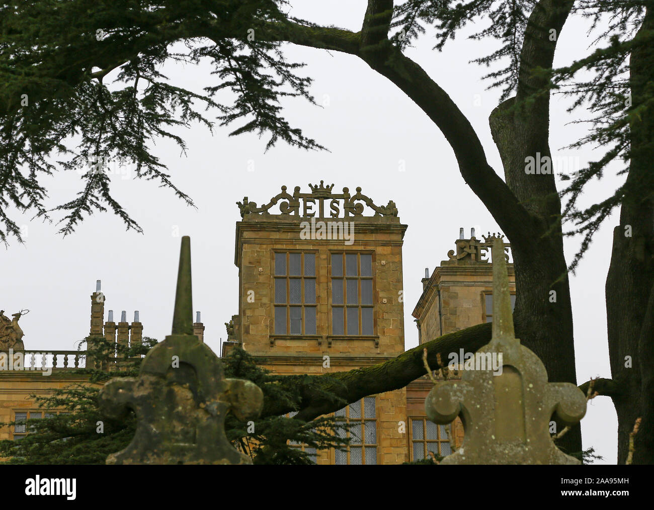 Hardwick Hall, an Elizabethan country house near Chesterfield ...
