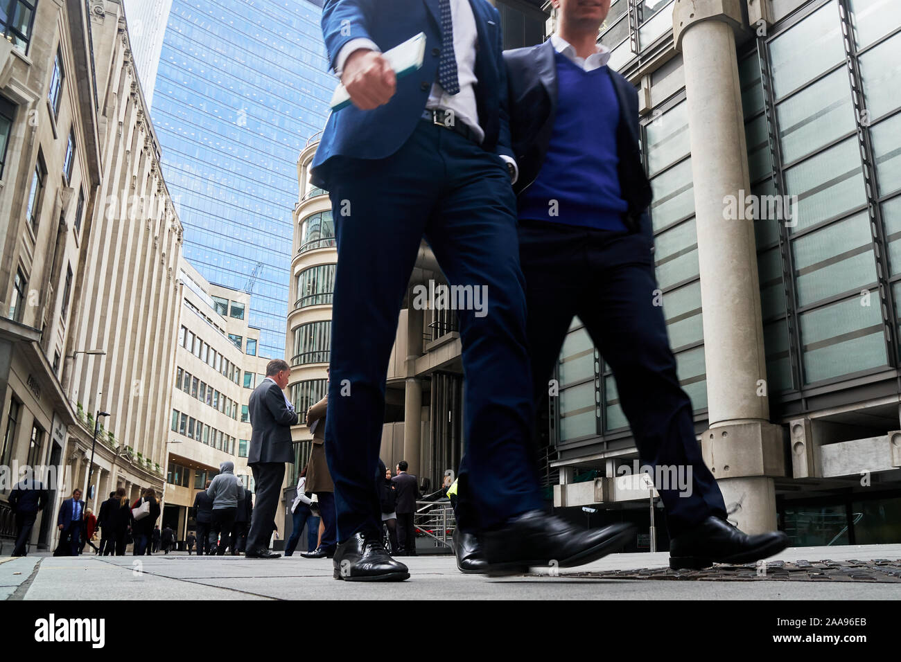 Businessmen in the city of London business district. London. England UK ...