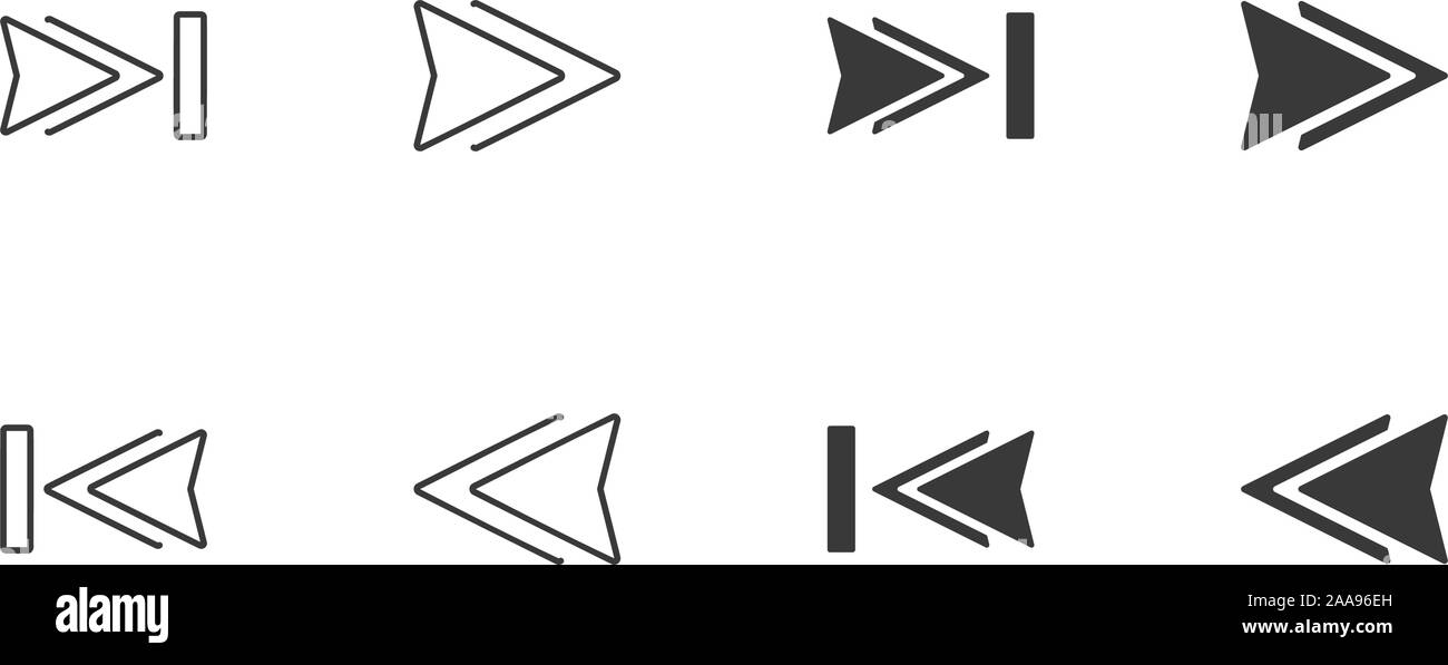 Audio control icons in simple vector style Stock Vector Image & Art - Alamy