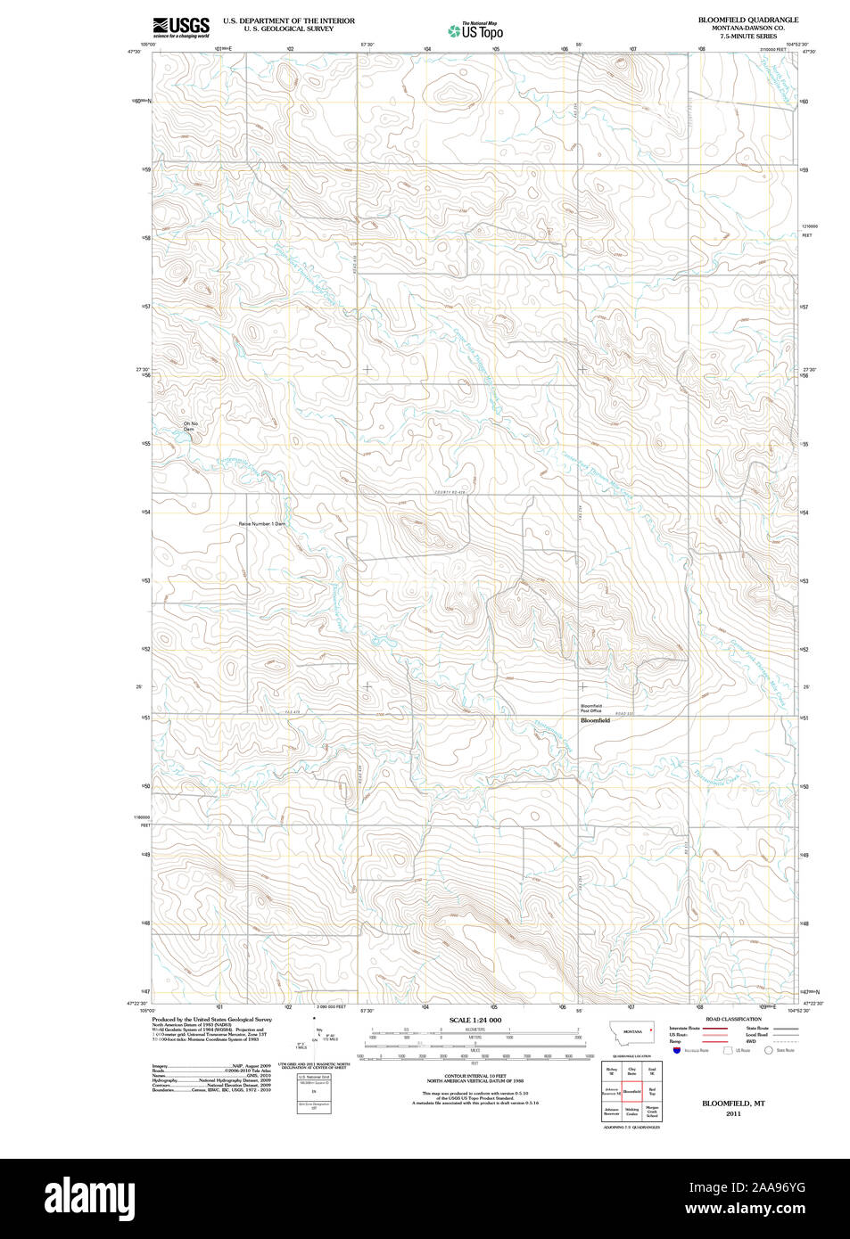 Map of bloomfield montana hi-res stock photography and images - Alamy