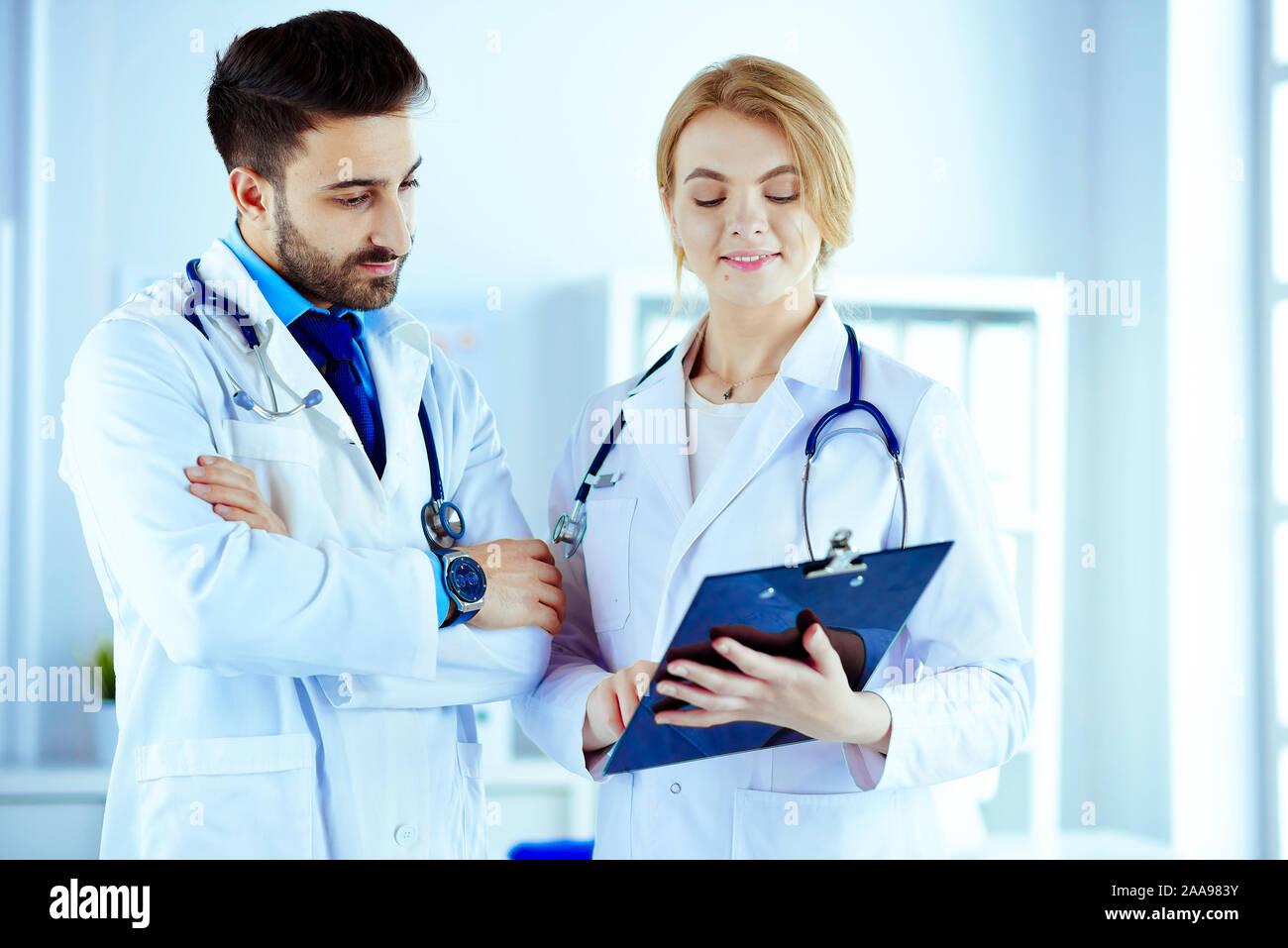 Two male medical doctors showing hi-res stock photography and images ...