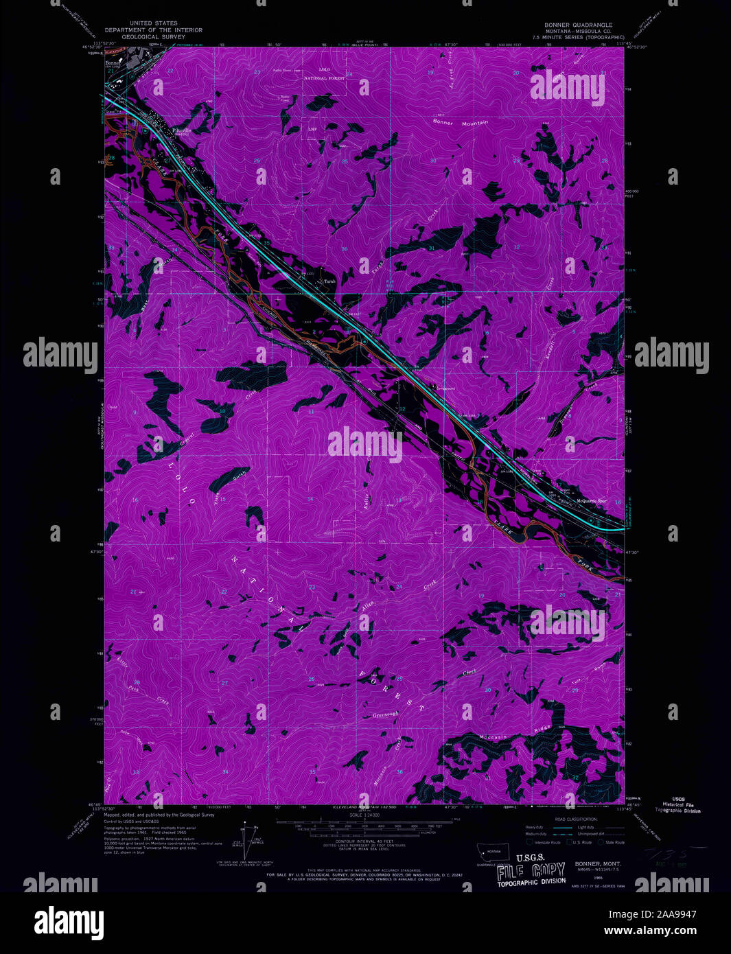 Map of bonner montana hi-res stock photography and images - Alamy