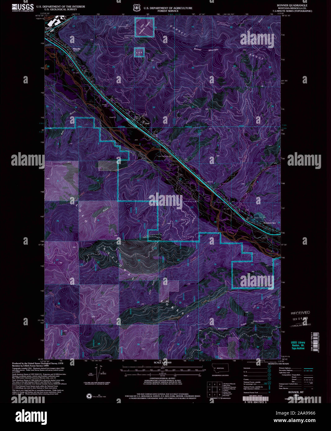 Map of bonner montana hi-res stock photography and images - Alamy