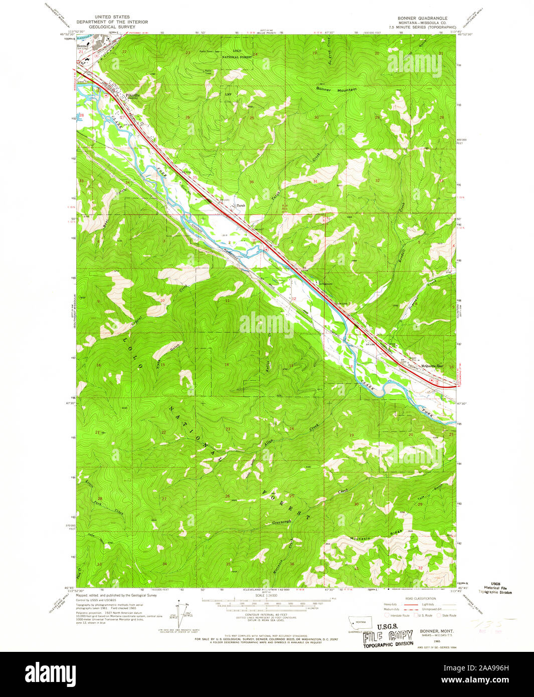 Bonner montana map Cut Out Stock Images & Pictures - Alamy