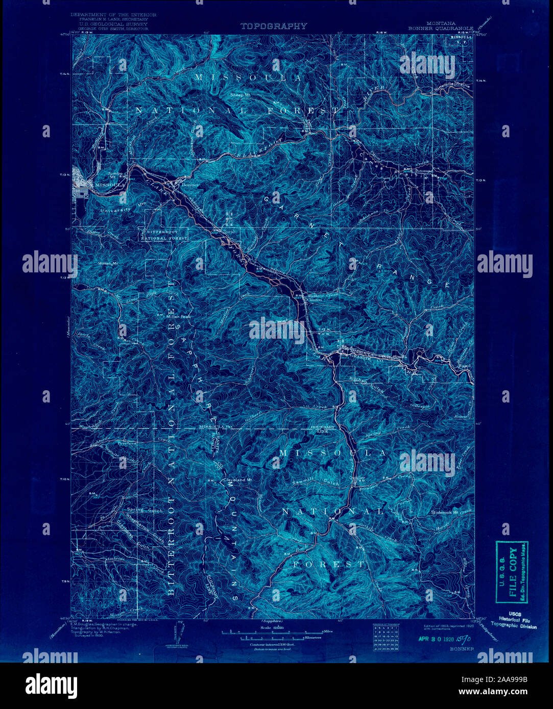 Map of bonner montana hi-res stock photography and images - Alamy