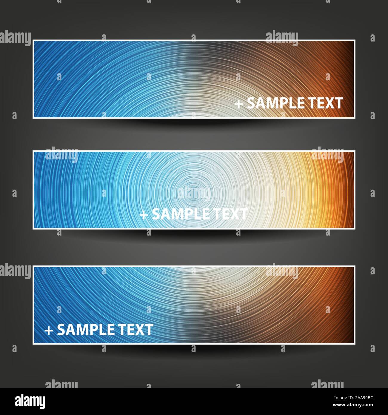 Collection of Three Colorful Bright Horizontal Header and Banner Design ...