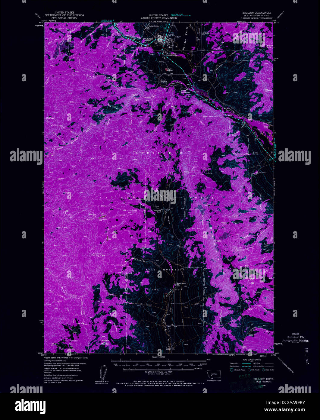 Map of boulder montana hi-res stock photography and images - Alamy
