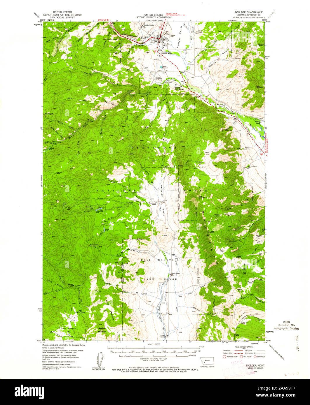 Map of boulder montana hi-res stock photography and images - Alamy