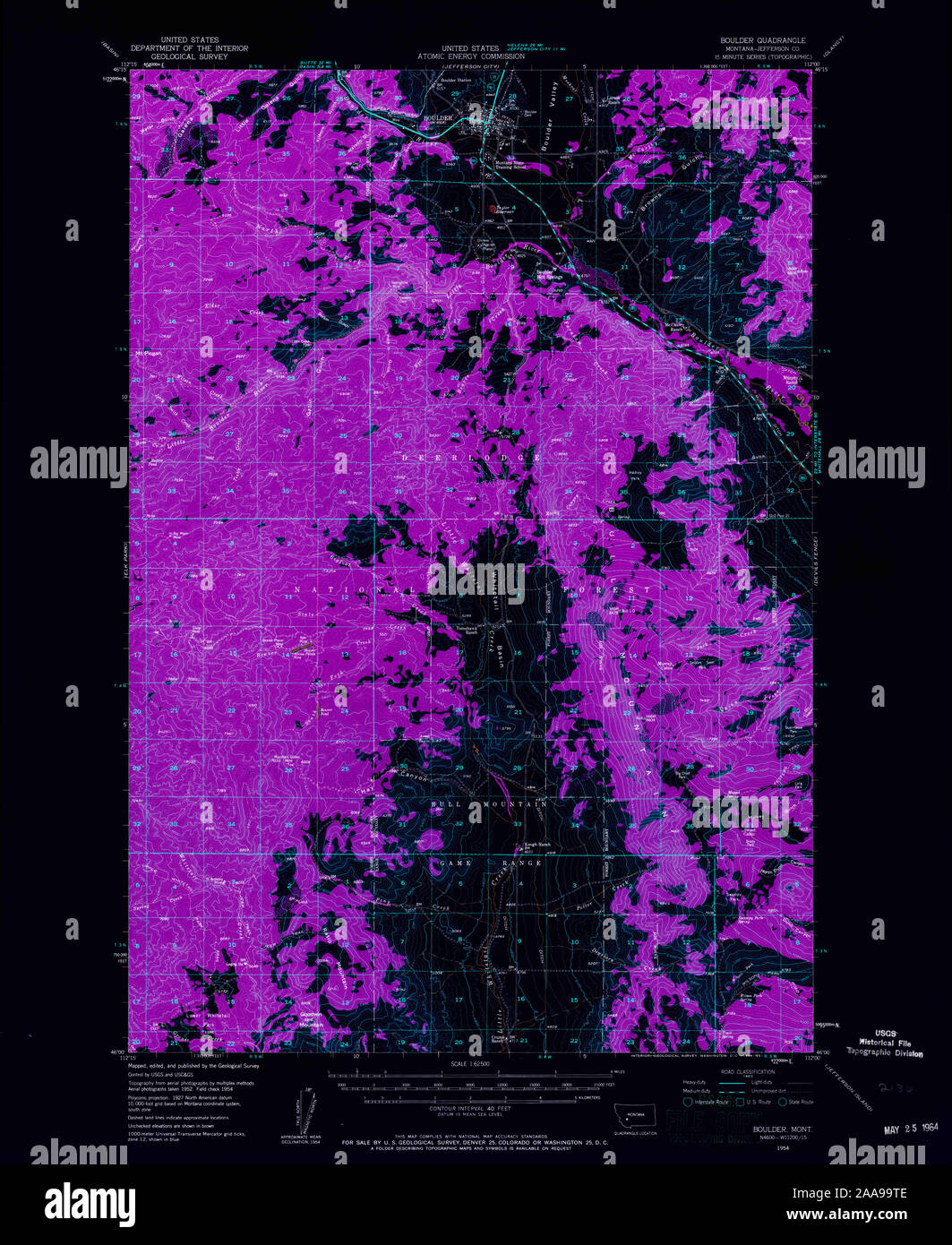 Map of boulder montana hi-res stock photography and images - Alamy