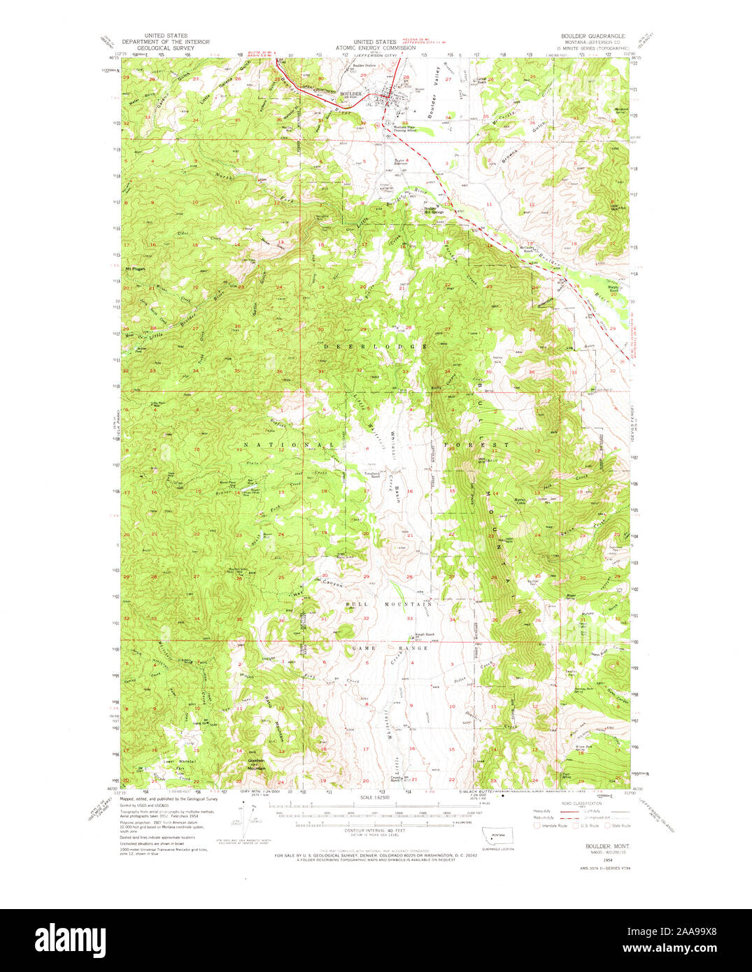 Map of boulder montana hi-res stock photography and images - Alamy