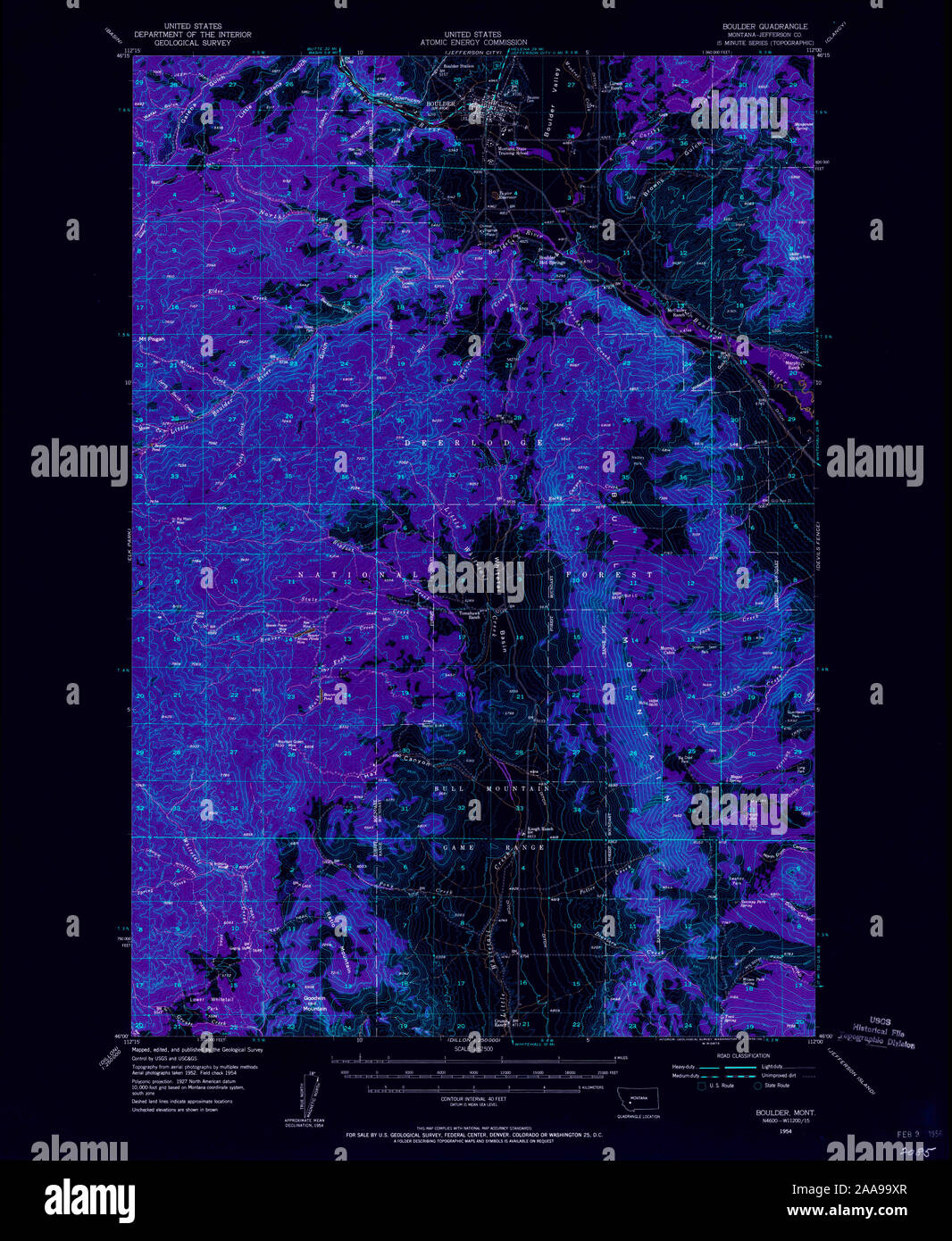 Map of boulder montana hi-res stock photography and images - Alamy