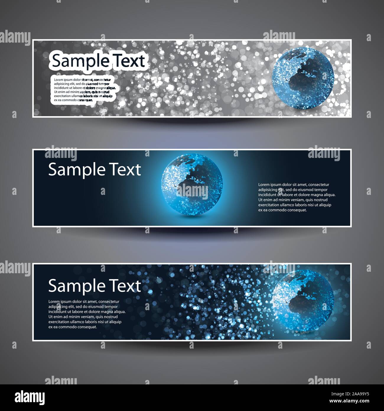 Three Header Designs Vector Stock Vector Image & Art - Alamy