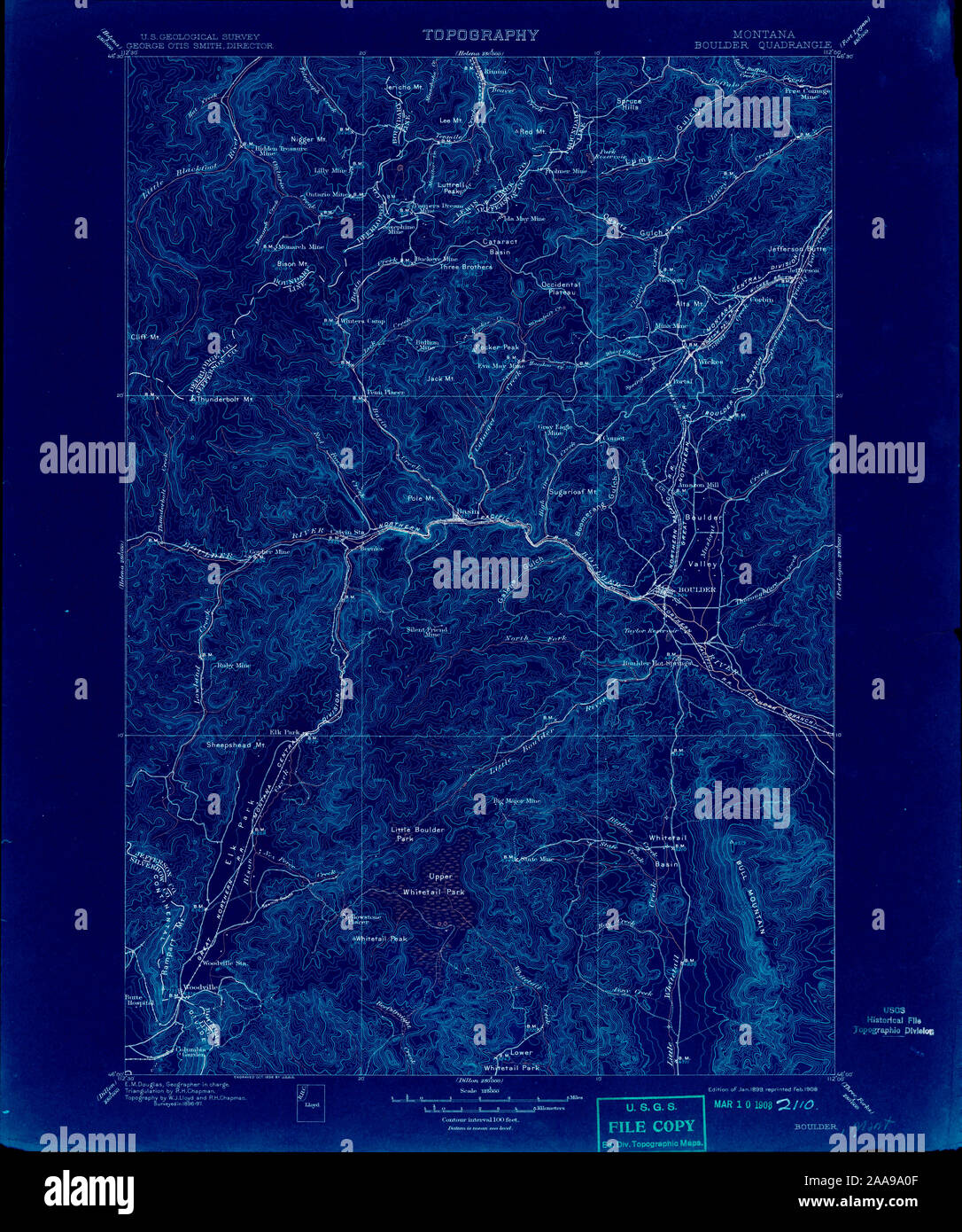 Map of boulder montana hi-res stock photography and images - Alamy