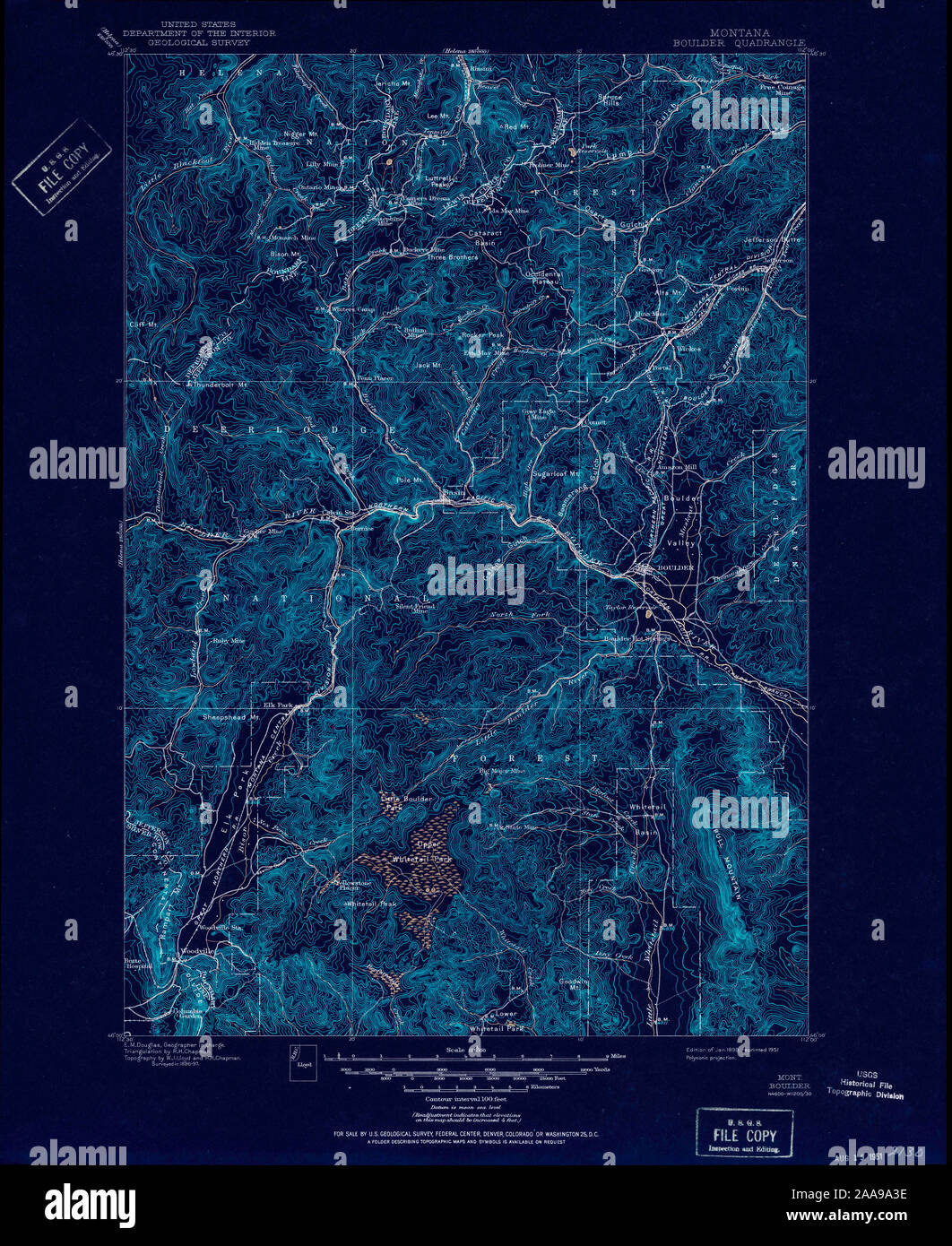 Map of boulder montana hi-res stock photography and images - Alamy