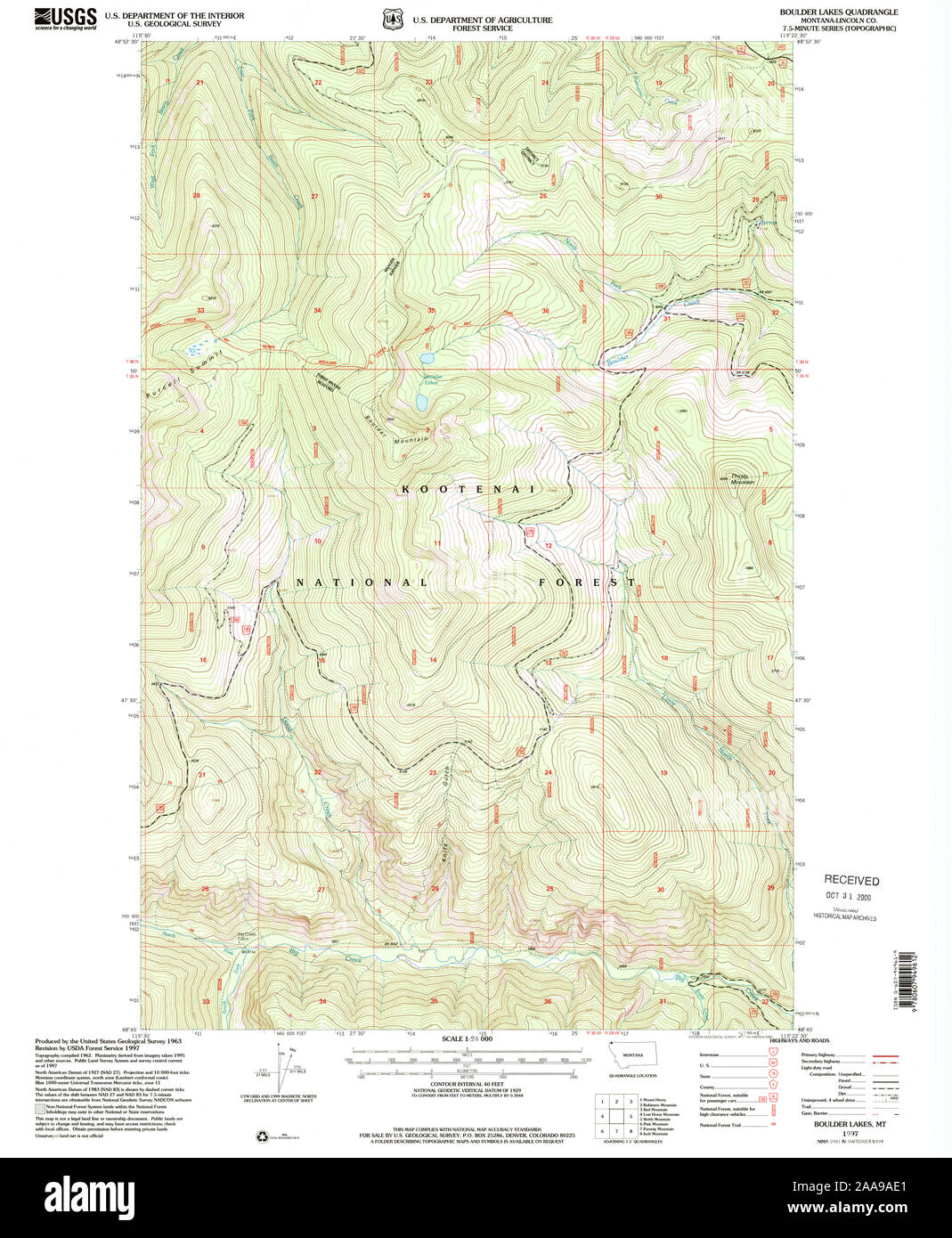 Map of boulder montana hi-res stock photography and images - Alamy