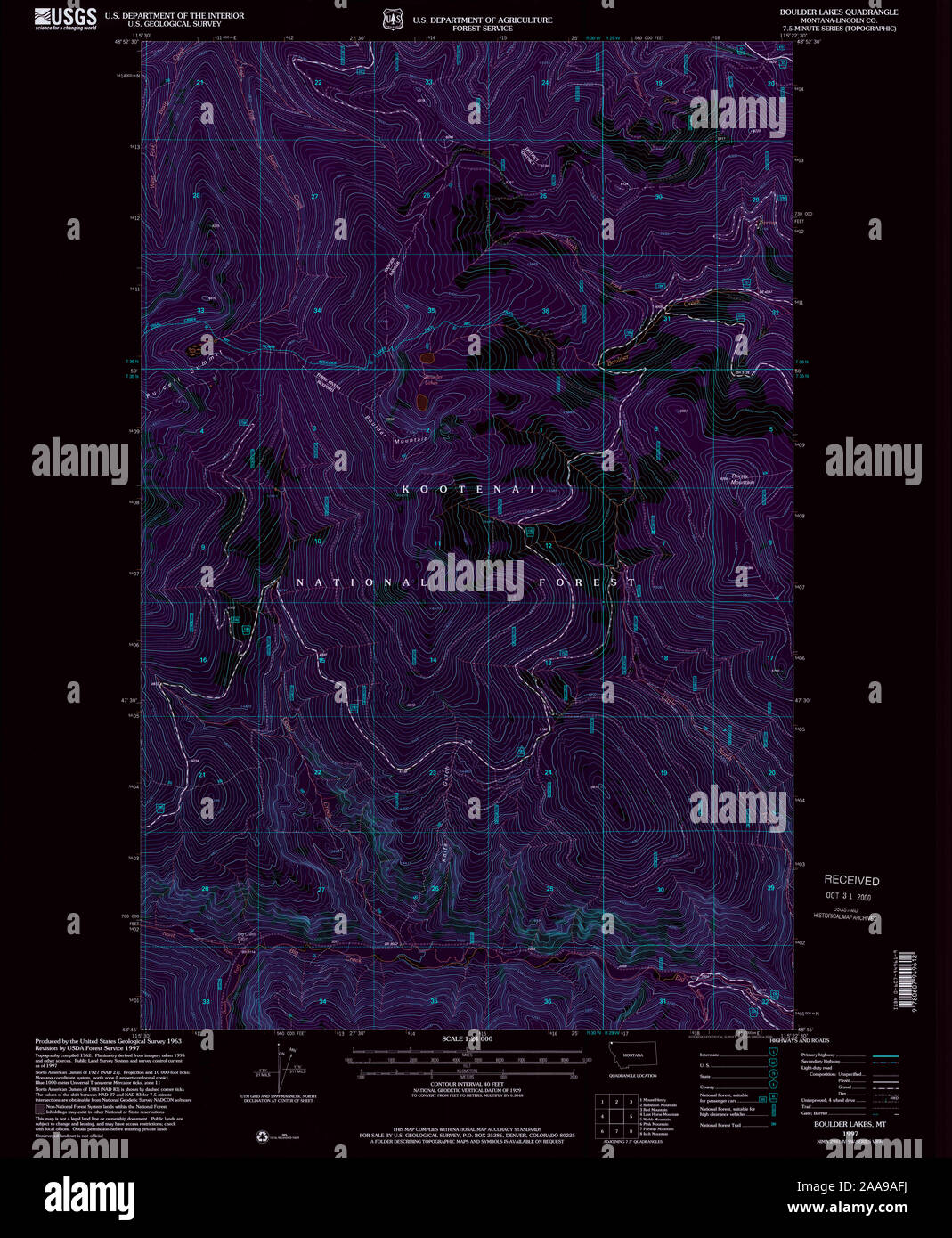 Map of boulder montana hi-res stock photography and images - Alamy