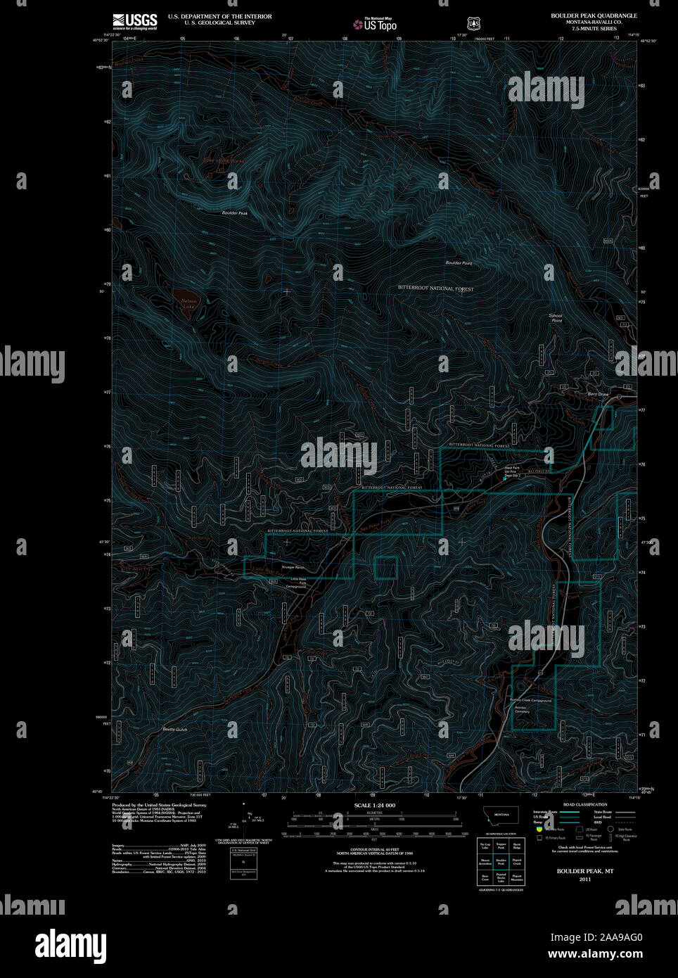 Map of boulder montana hi-res stock photography and images - Alamy