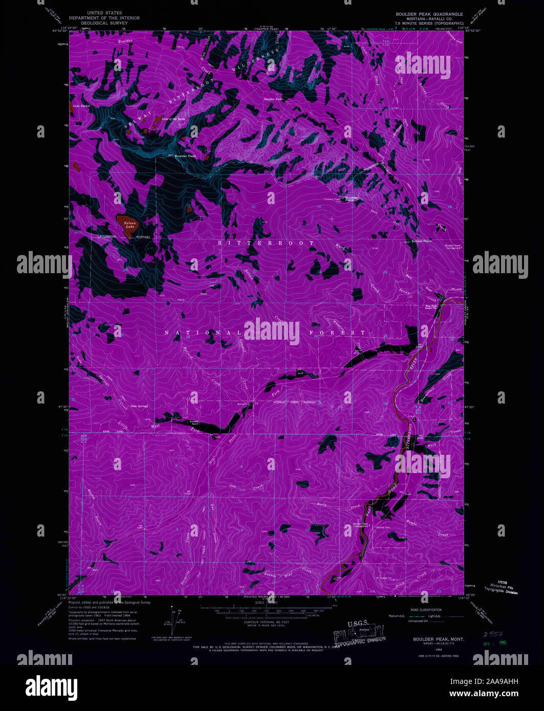 Map of boulder montana hi-res stock photography and images - Alamy