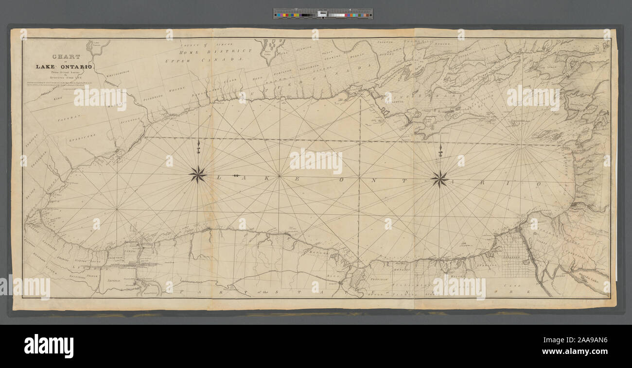 Lake ontario map depths soundings hachures relief cartography 1 hi-res ...