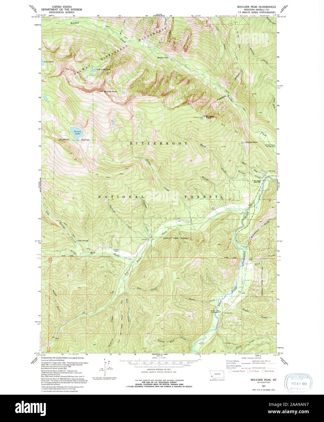 Map of boulder montana hi-res stock photography and images - Alamy