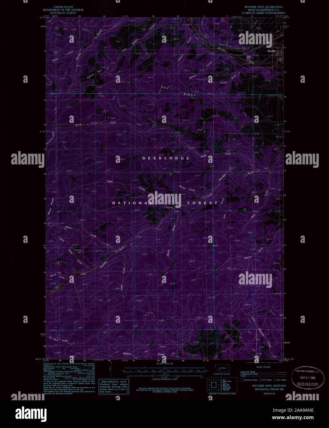 Map of boulder montana hi-res stock photography and images - Alamy