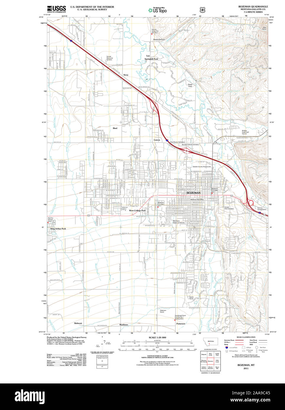 Bozeman montana map hi-res stock photography and images - Alamy