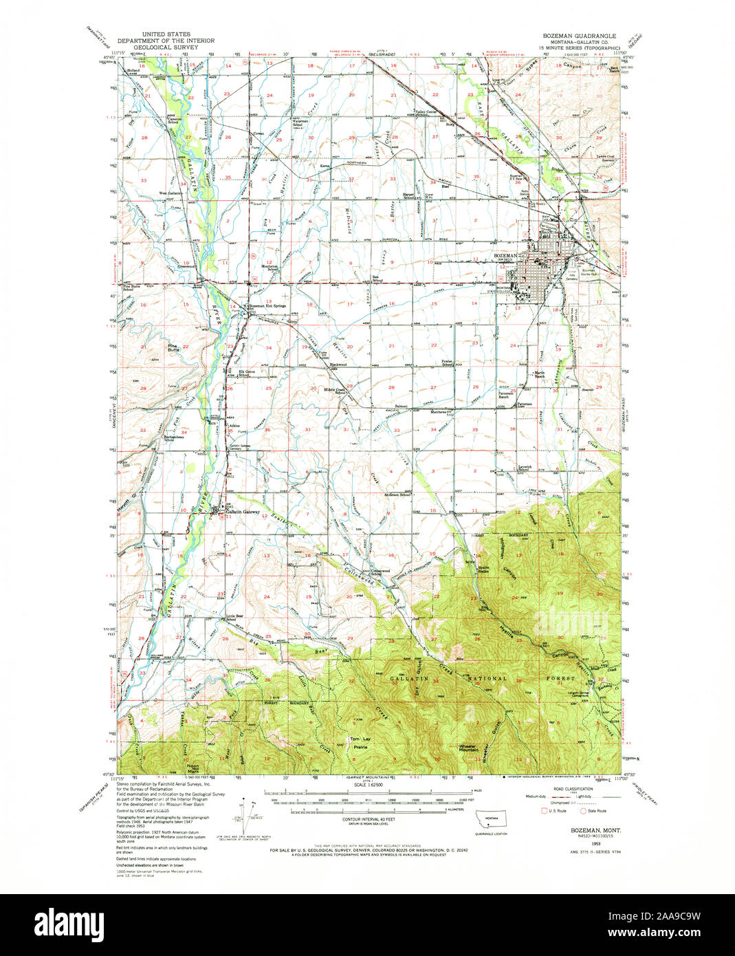 Bozeman montana map hi-res stock photography and images - Alamy