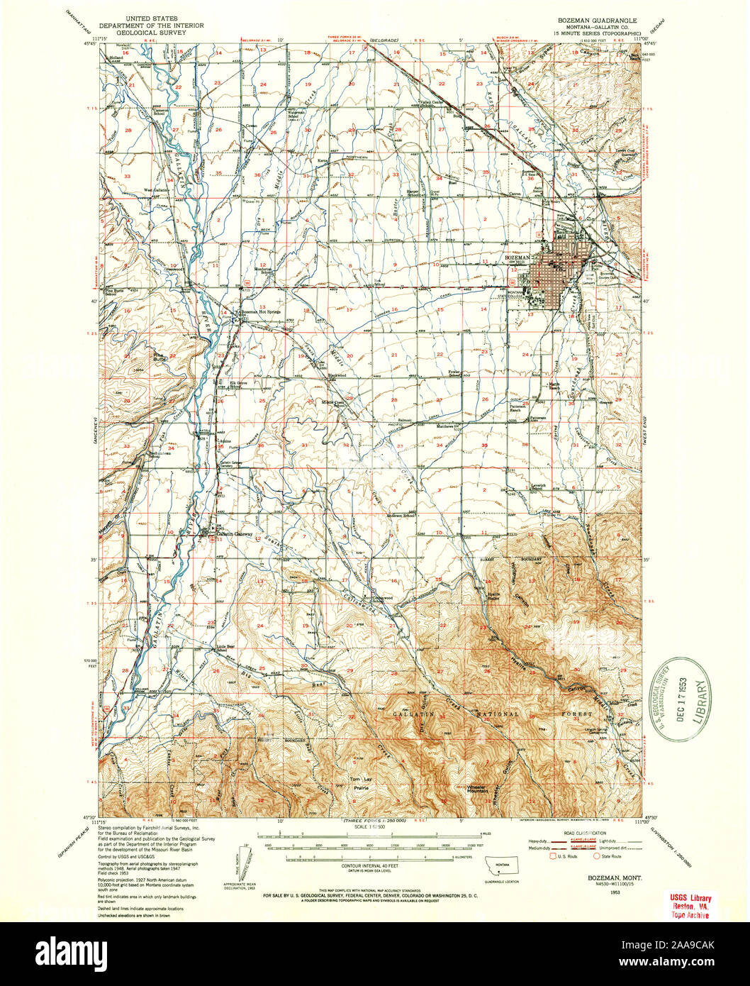 Map of bozeman montana hi-res stock photography and images - Alamy