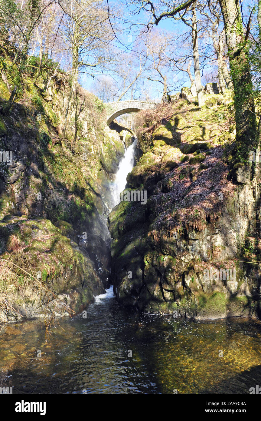 Aira force waterfall, Cumbria Stock Photo - Alamy