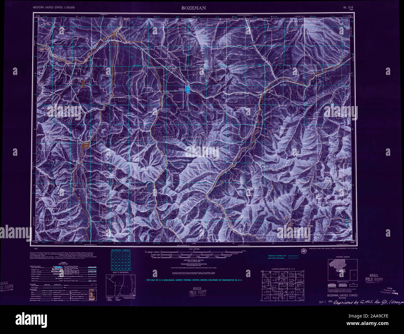 Map of bozeman hi-res stock photography and images - Alamy