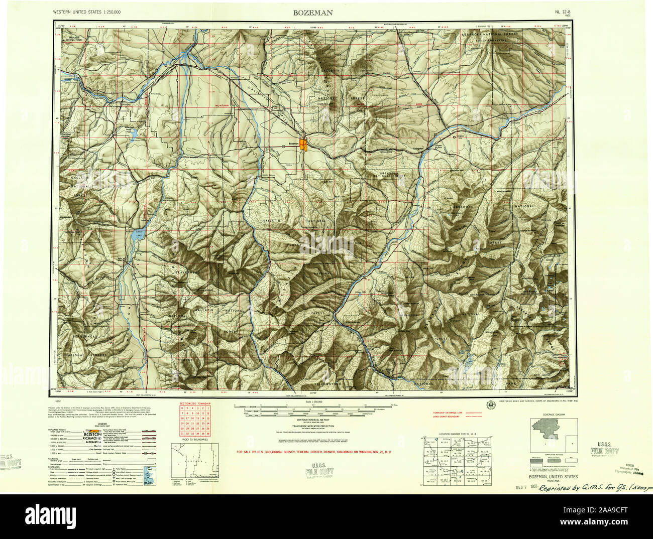 Bozeman montana map hi-res stock photography and images - Alamy