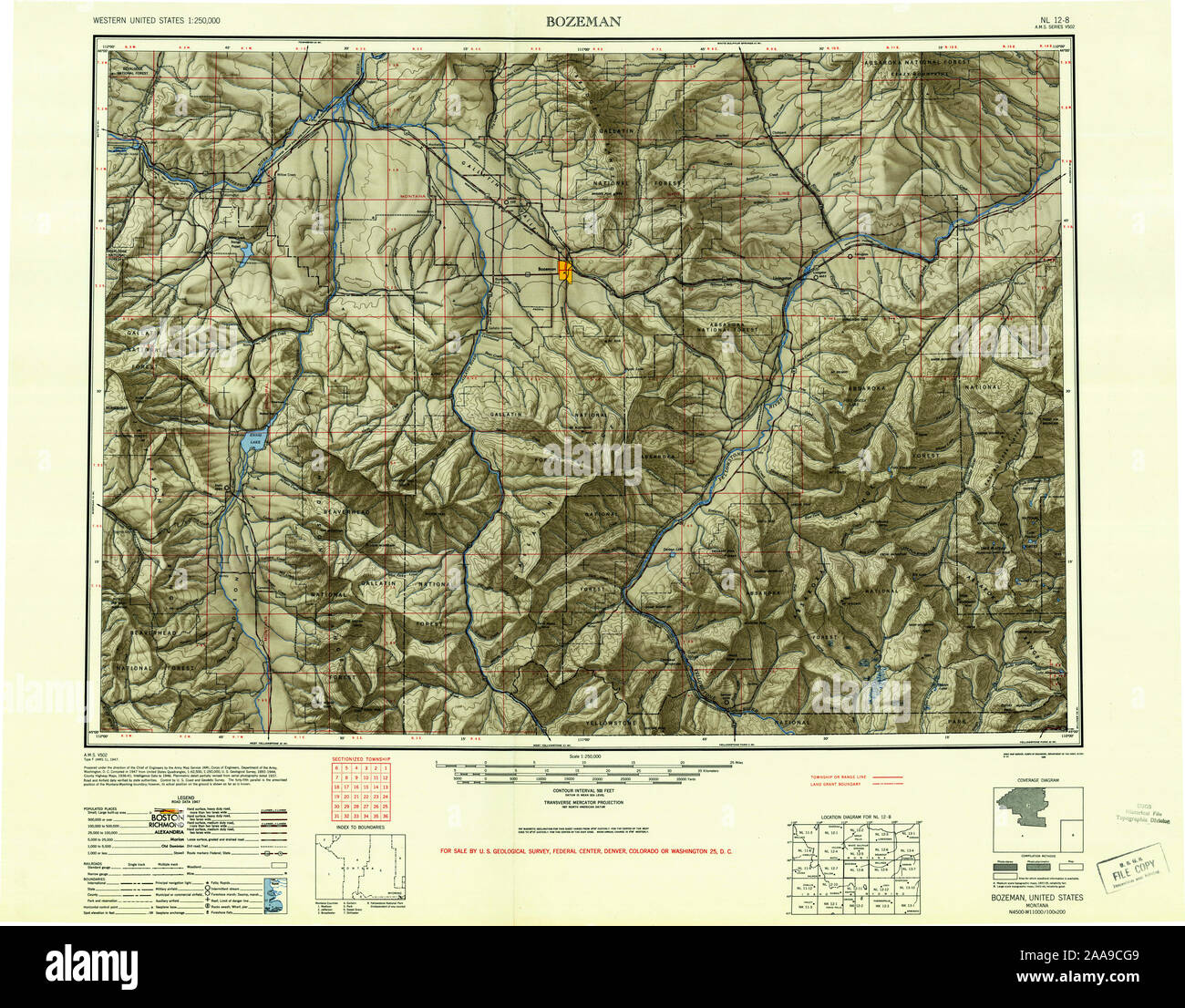 Map of bozeman montana hi-res stock photography and images - Alamy