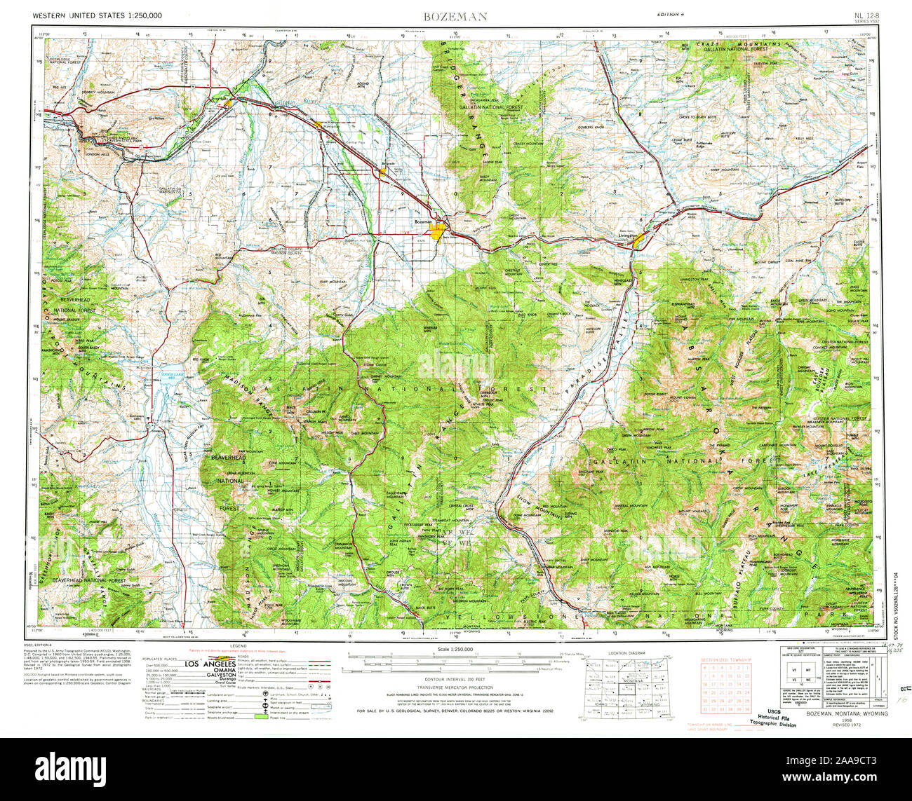 Bozeman montana map hi-res stock photography and images - Alamy
