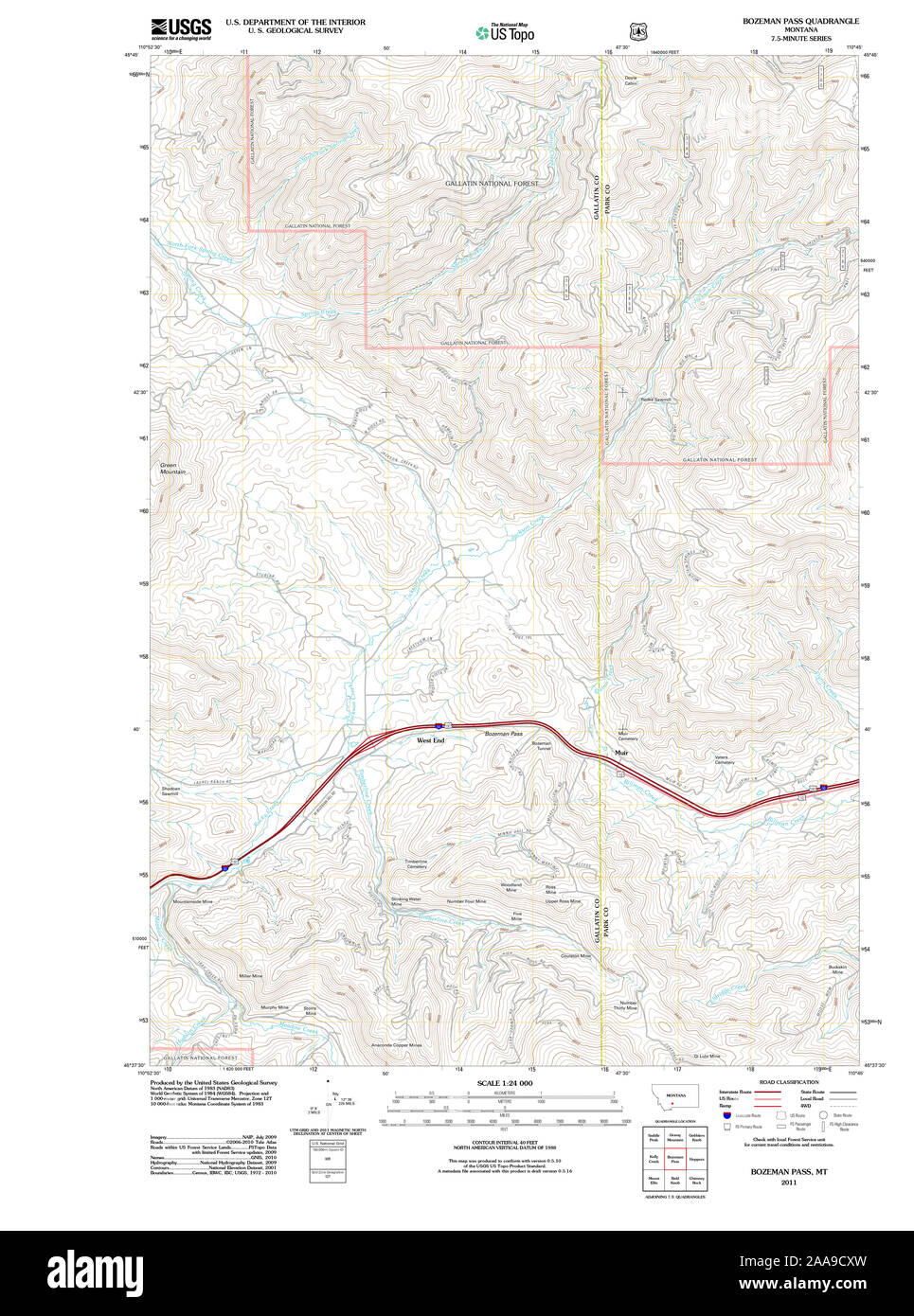 Bozeman pass montana Cut Out Stock Images & Pictures - Alamy
