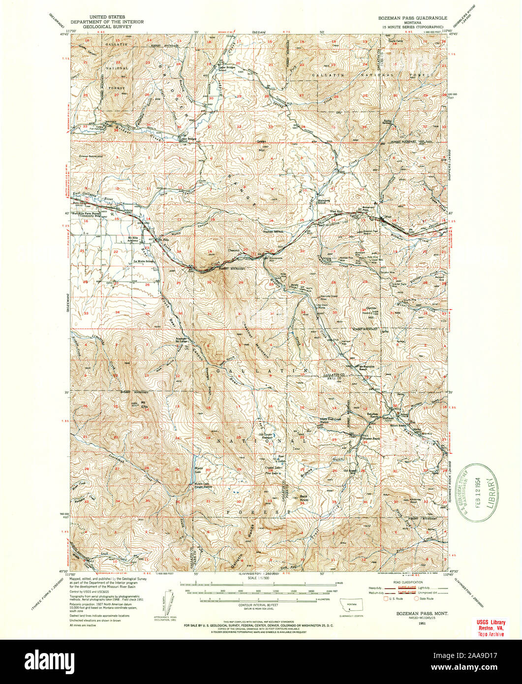Map of bozeman montana hi-res stock photography and images - Alamy