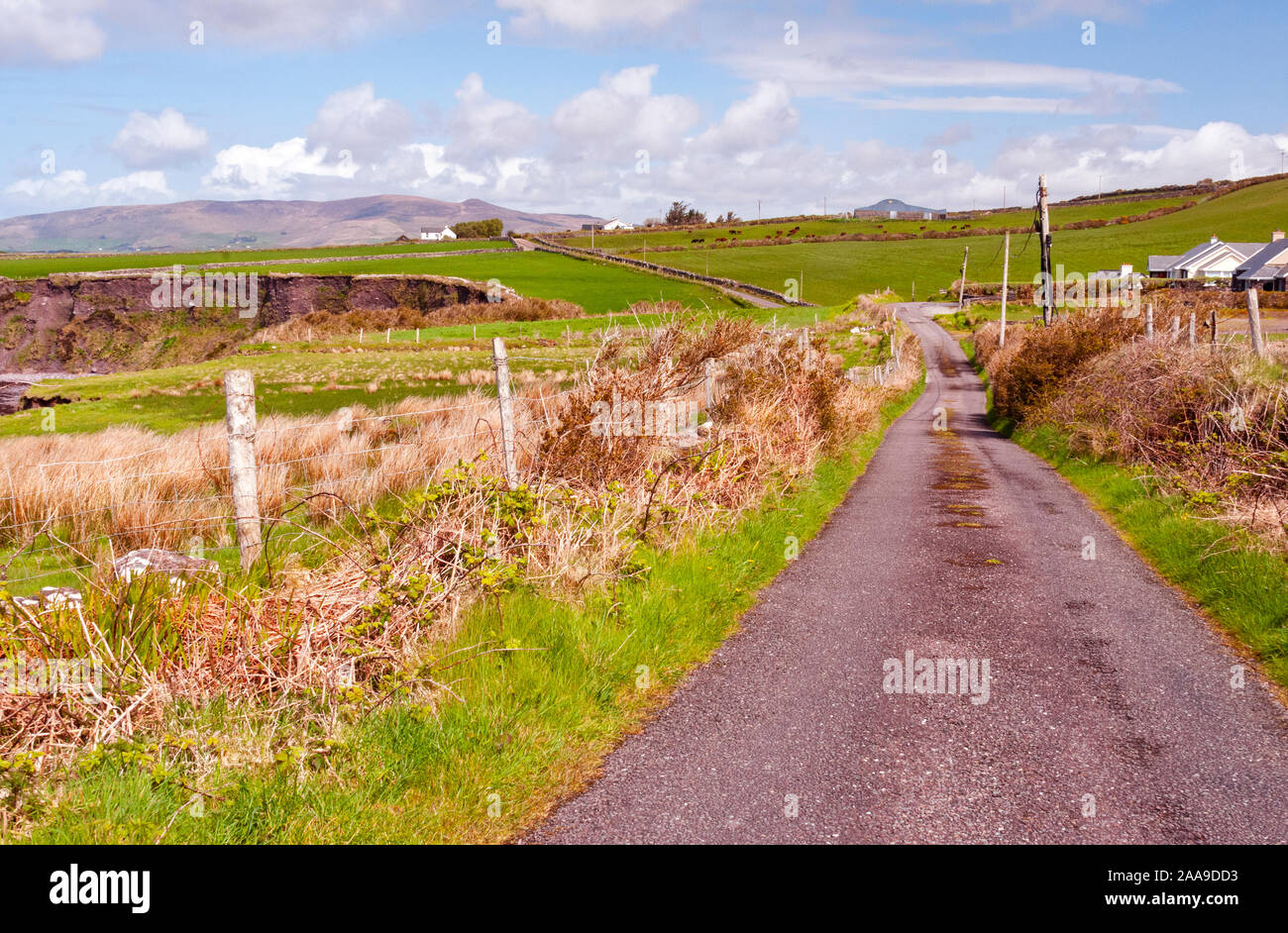 Scenery of Ring of Kerry near Waterville, County Kerrry, Ireland Stock ...
