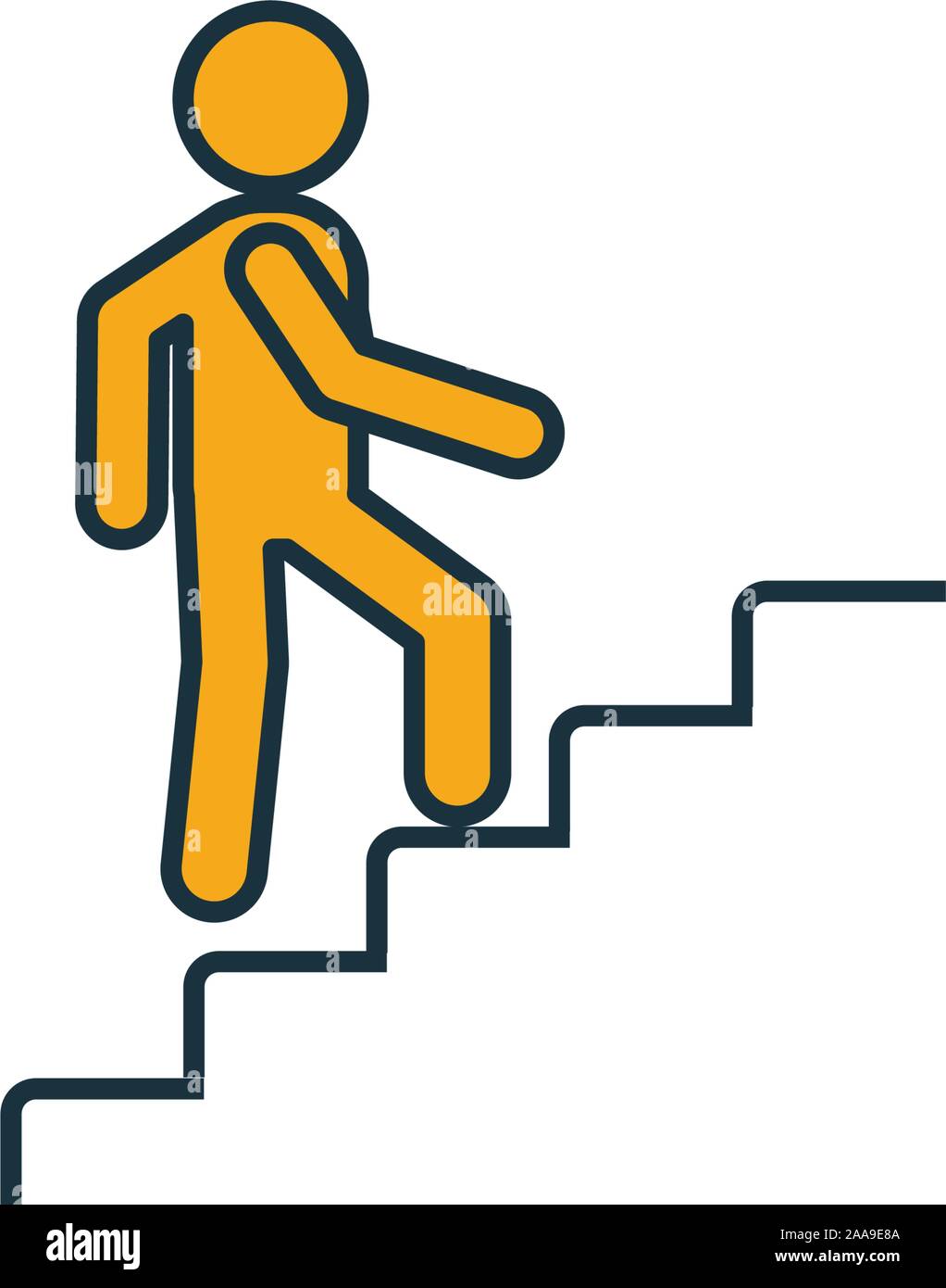 Stairway Up icon. Simple element from shopping center sign icons ...