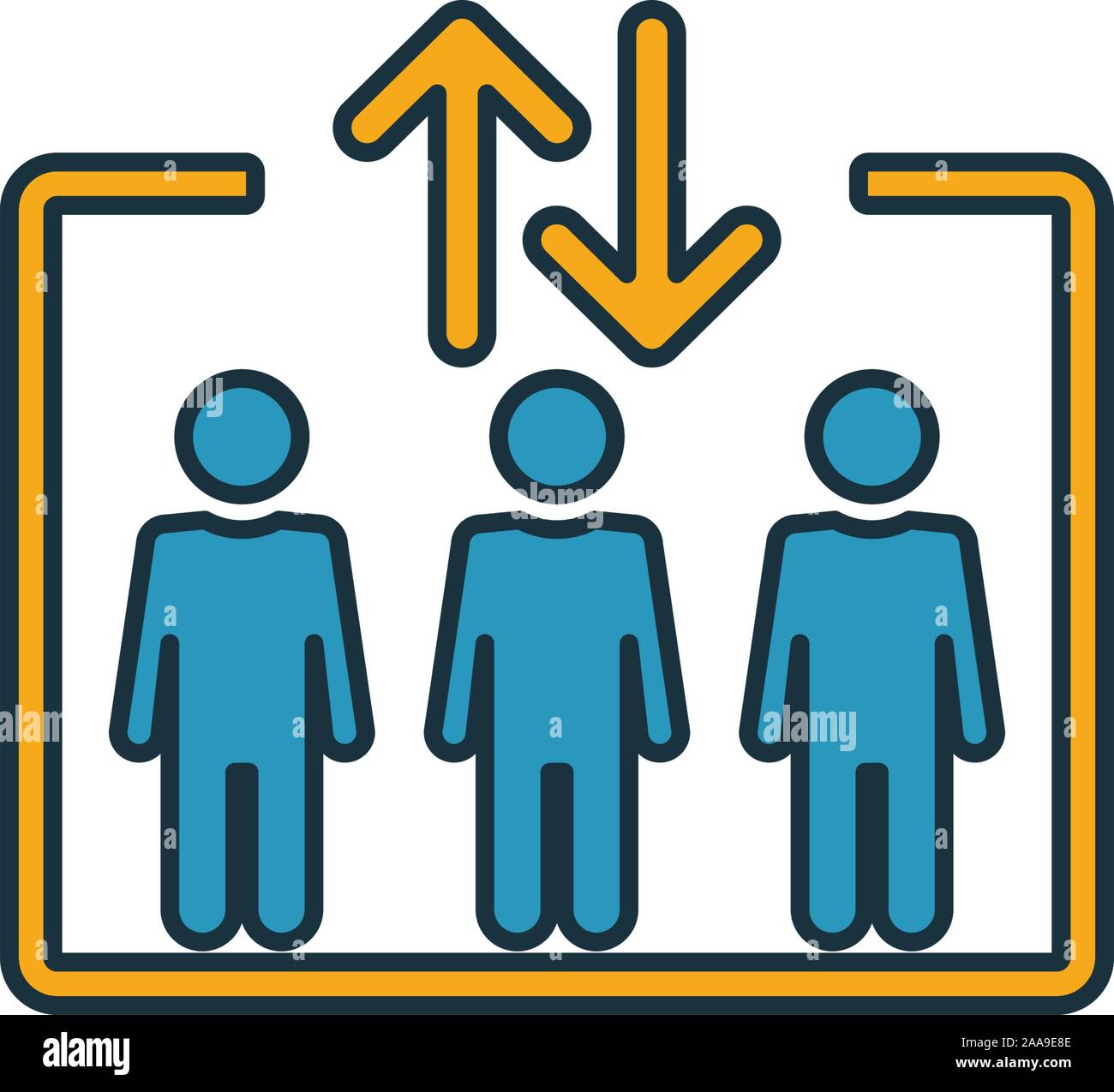 Elevator icon. Simple element from shopping center sign icons ...