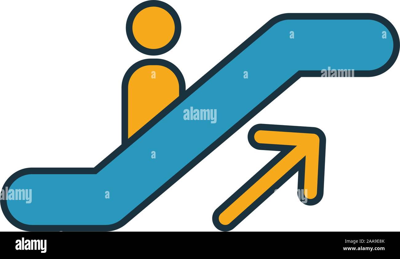Escalator Up icon. Simple element from shopping center sign icons ...