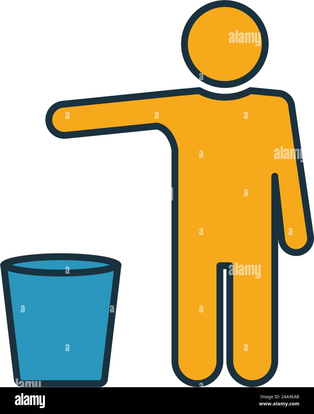 Garbage icon. Simple element from shopping center sign icons collection ...