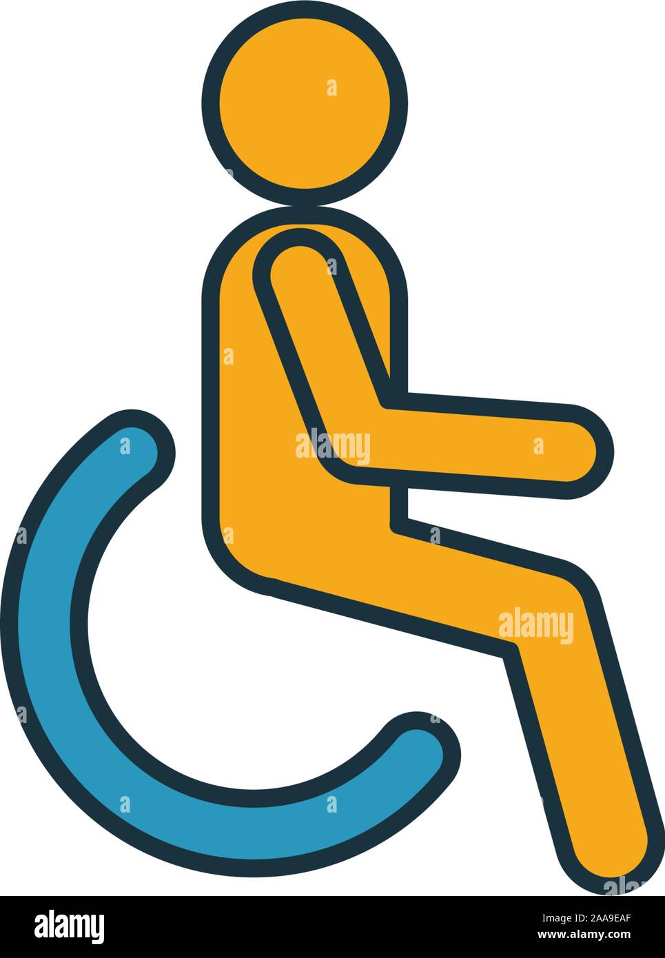 Disabled icon. Simple element from shopping center sign icons ...