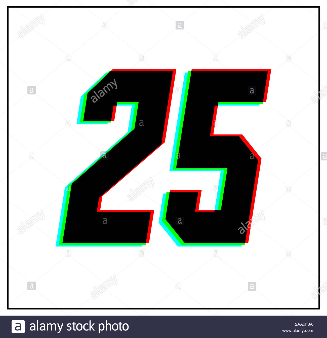 Number 25 Cut Out Stock Images & Pictures - Alamy