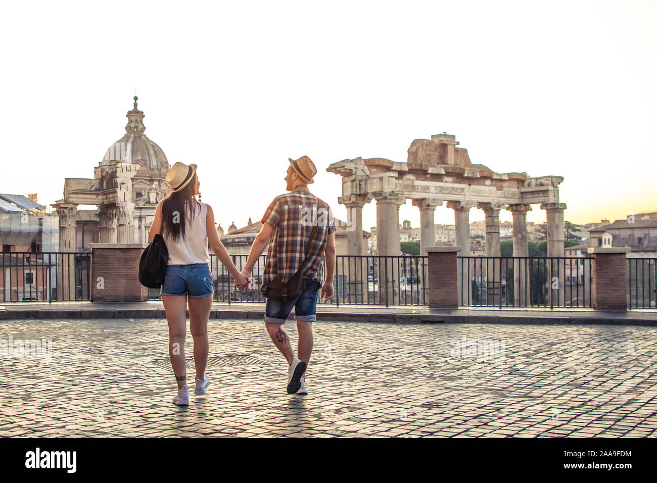 Young romantic couple in rome hi-res stock photography and images - Alamy