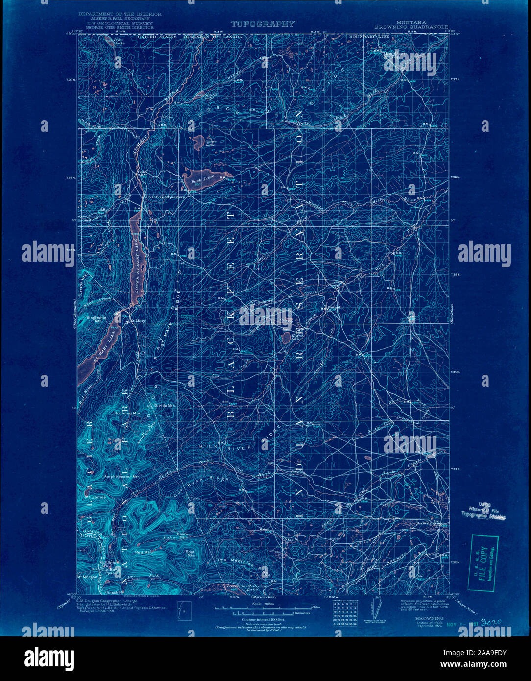 Browning montana map hi-res stock photography and images - Alamy