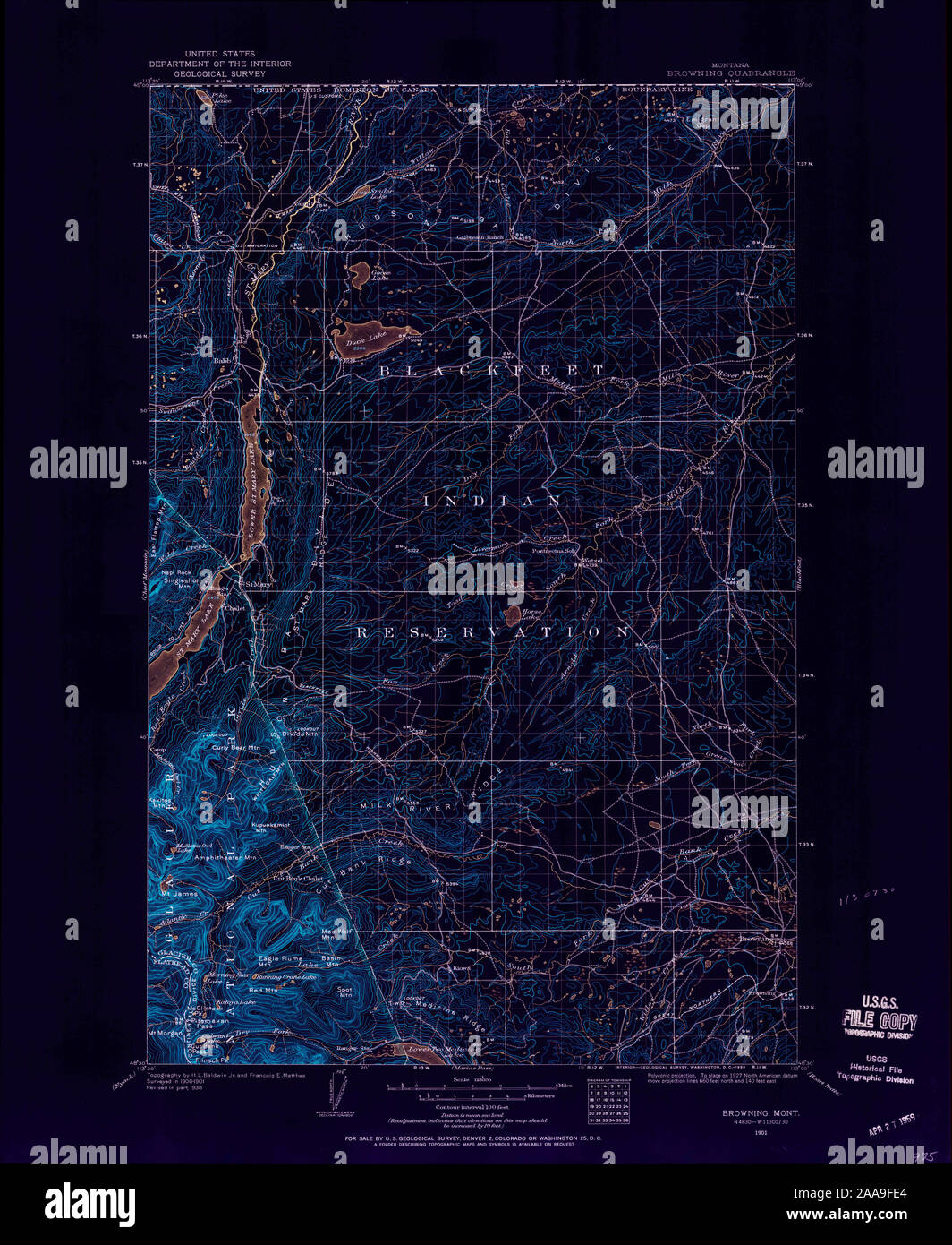 Browning montana map hi-res stock photography and images - Alamy