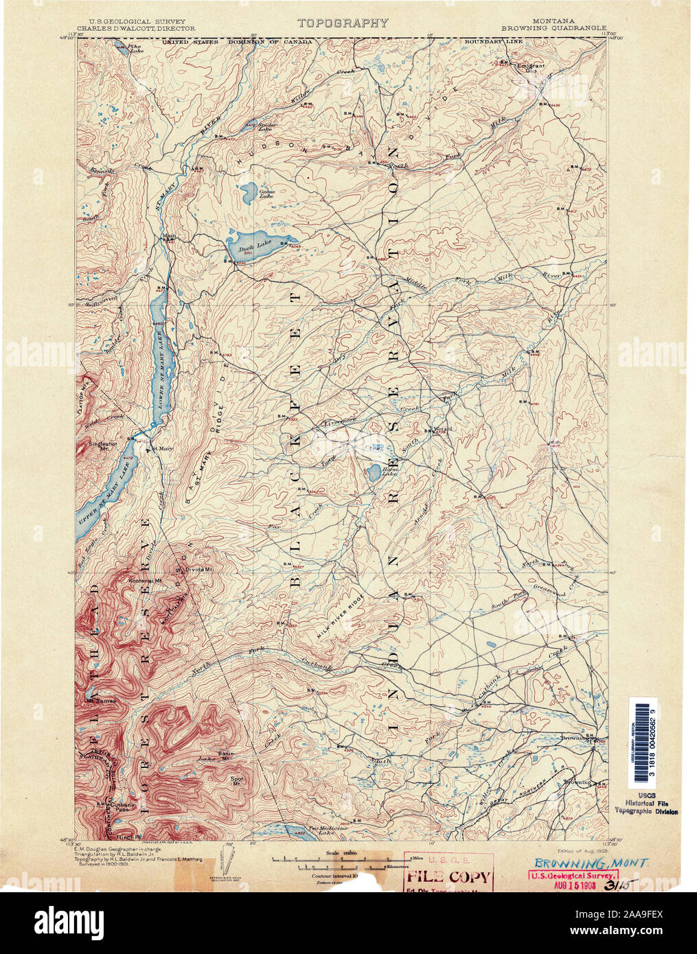Browning montana map hi-res stock photography and images - Alamy